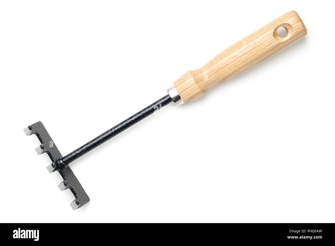 Garden Rake Isolated on White Background Stock Photo - Alamy