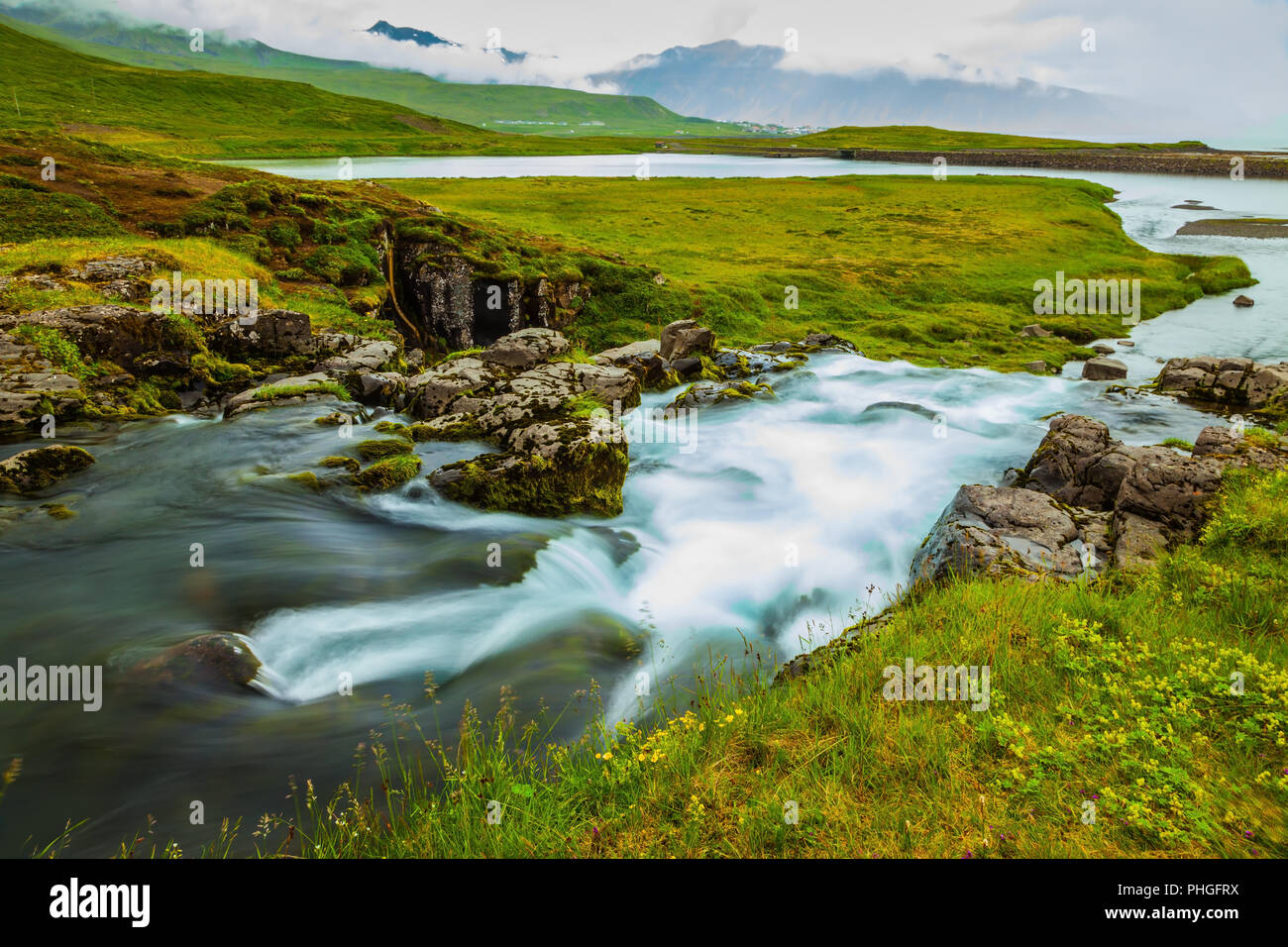 Summer day in the cold Iceland Stock Photo - Alamy