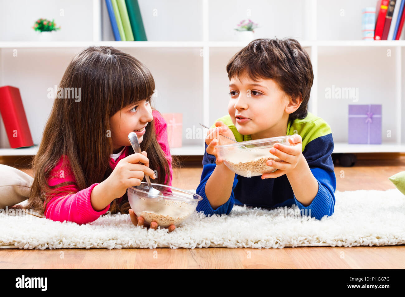 Healthy breakfast for children Stock Photo - Alamy