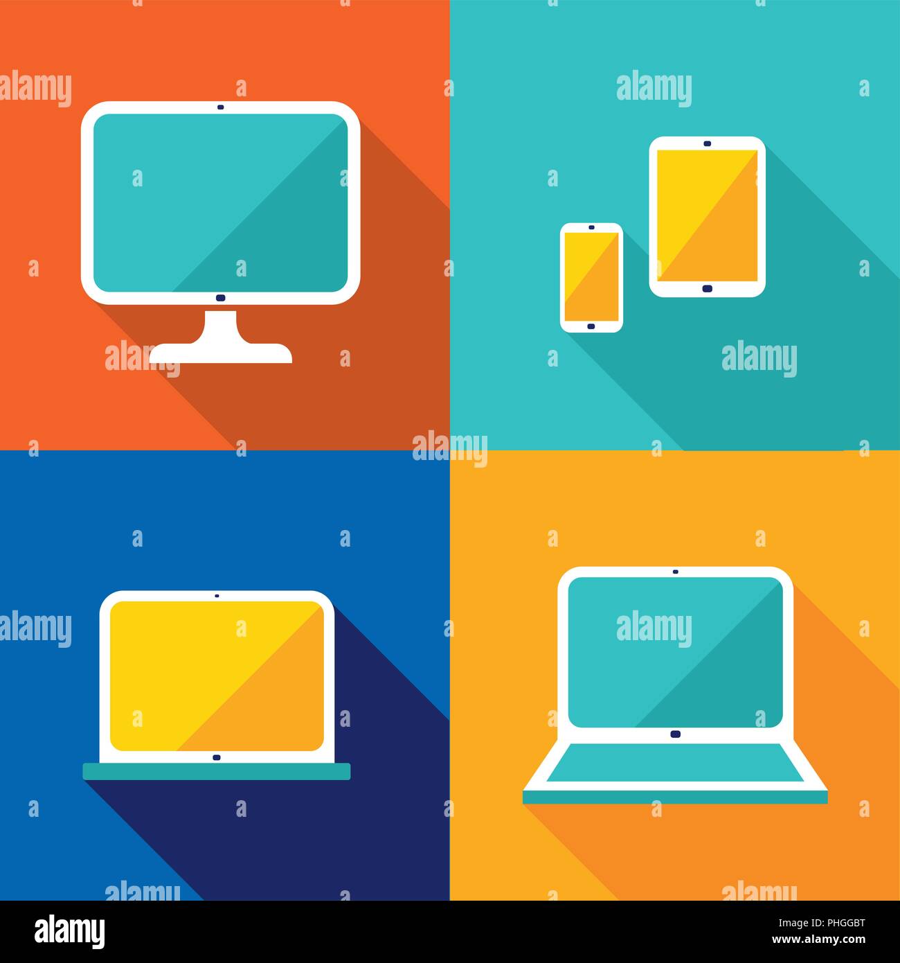 Colorful computer screen Stock Vector Images - Alamy