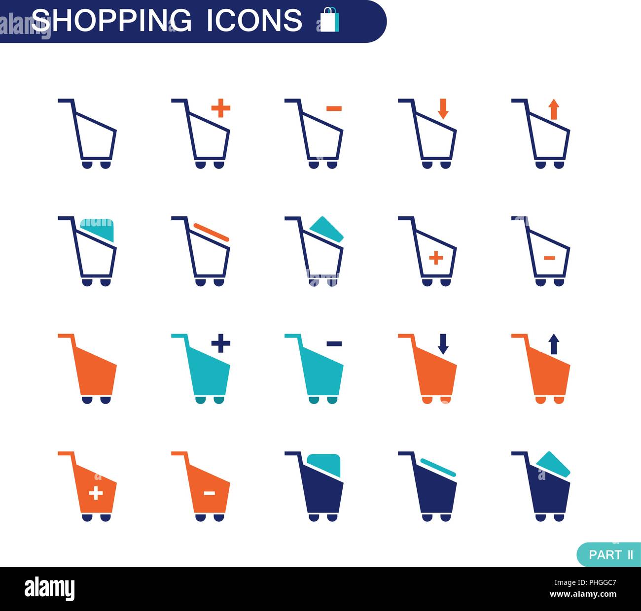 Set of shopping cart icons for web Stock Vector Image & Art - Alamy
