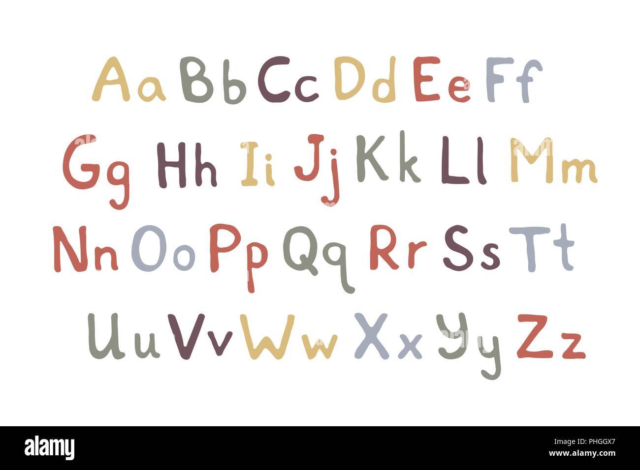 Alphabet letters cartoon hi-res stock photography and images - Alamy