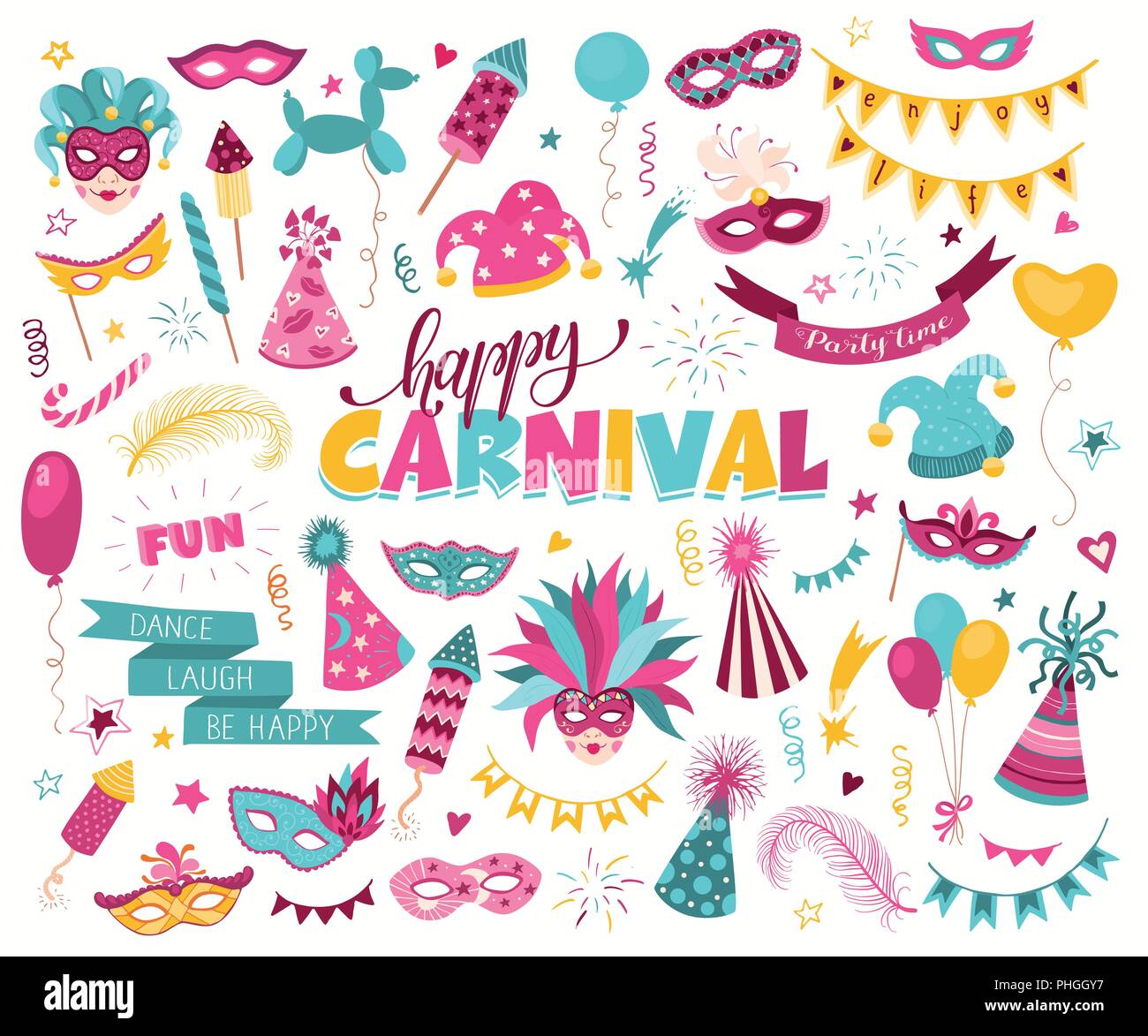Brazilian carnival flat icon Stock Vector Images - Alamy