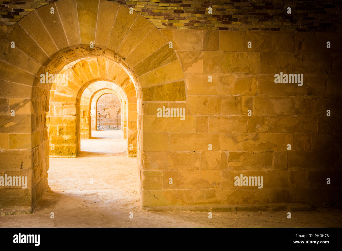 Archs in perspective Stock Photo - Alamy