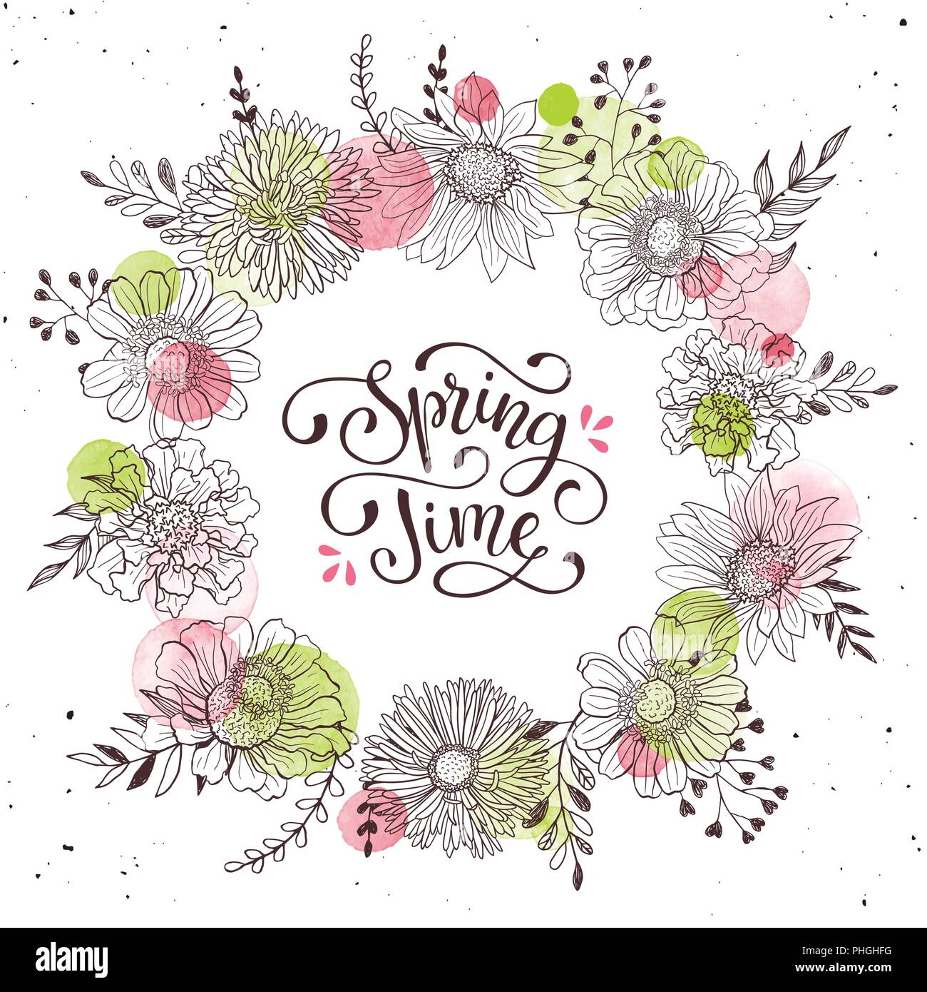 Spring beautiful card Stock Vector Images - Alamy
