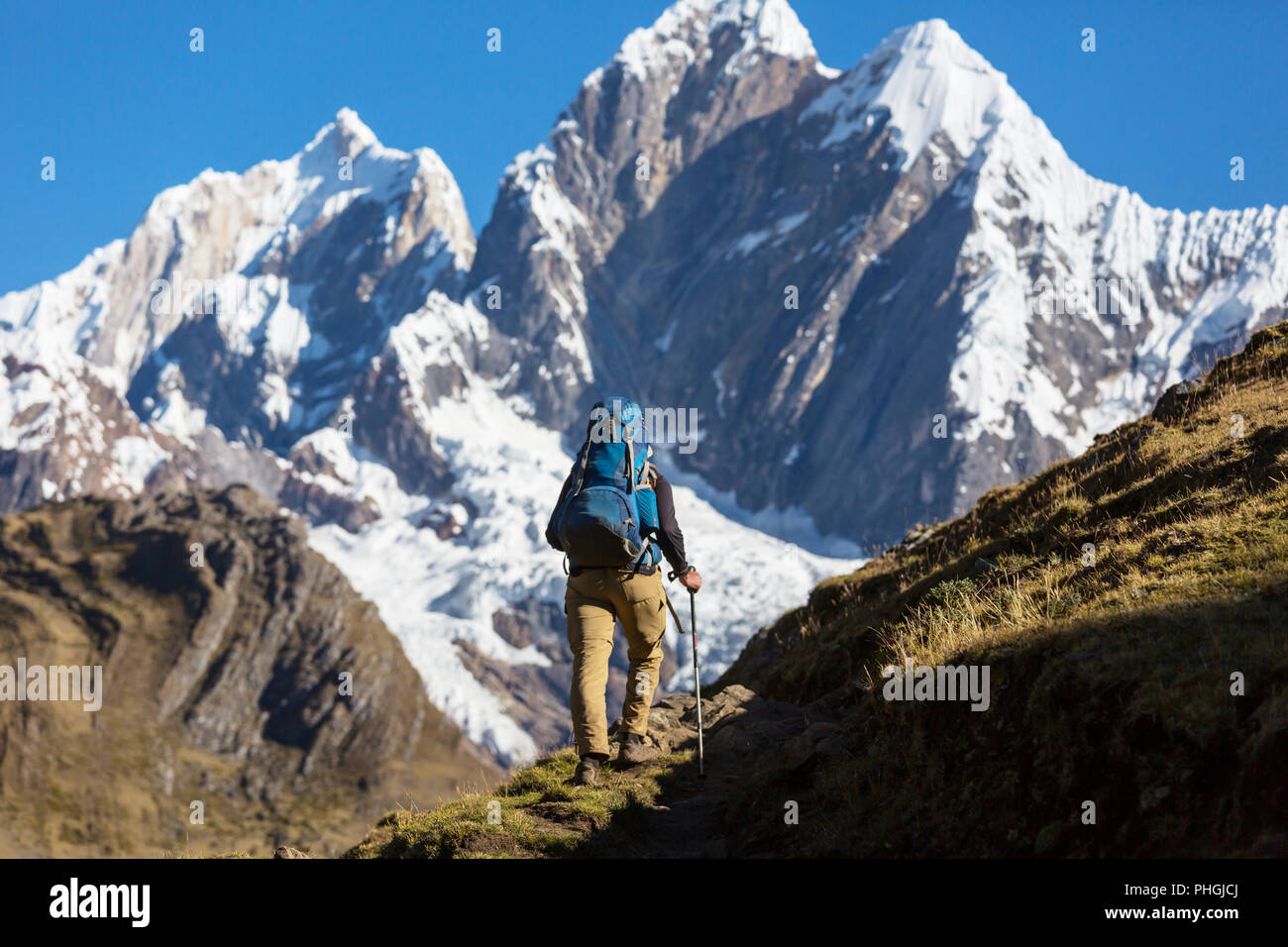 Hike in Peru Stock Photo - Alamy