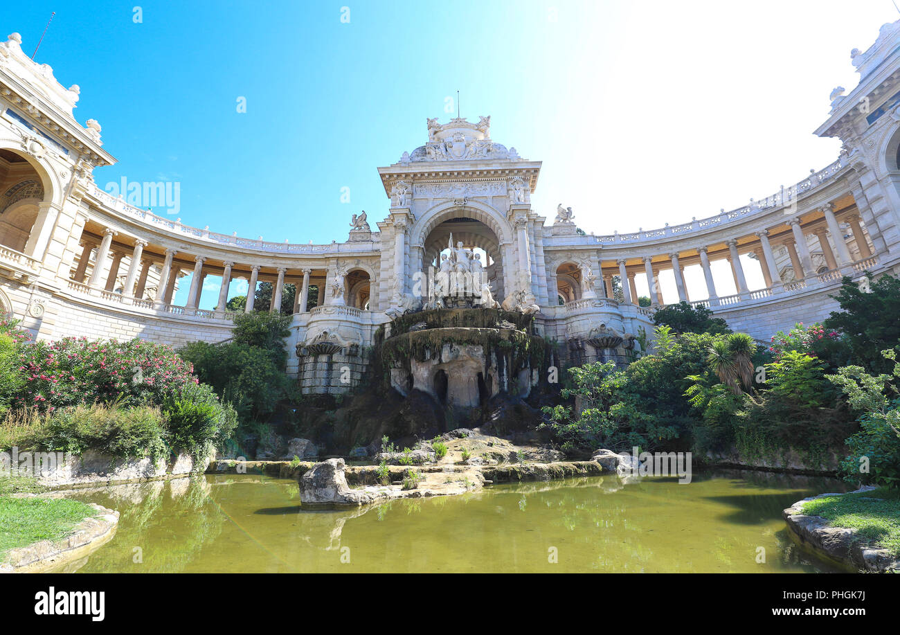 Longchamp palace in Marseille under blue sky Stock Photo - Alamy