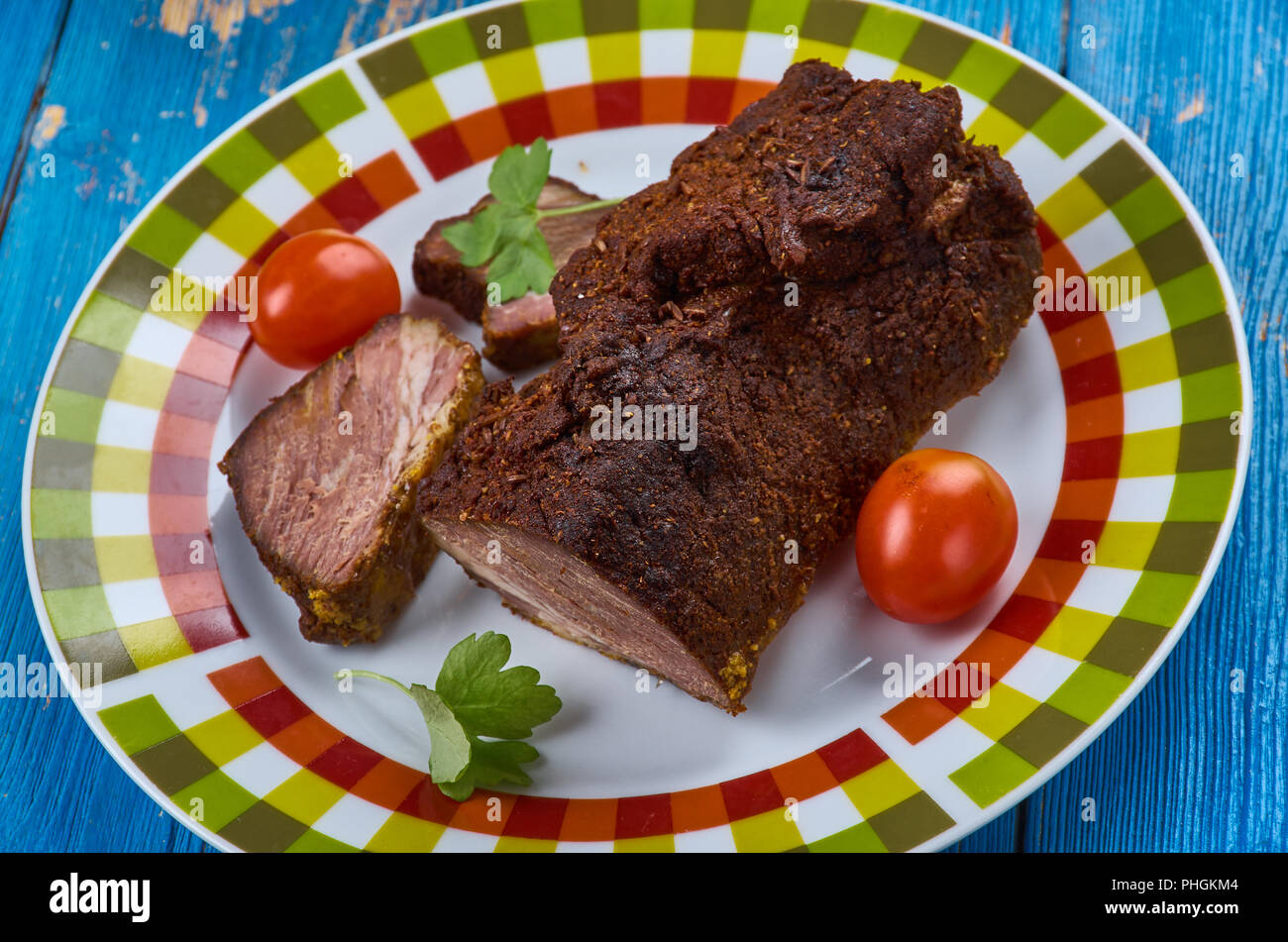 Swedish baked marinated beef Stock Photo - Alamy