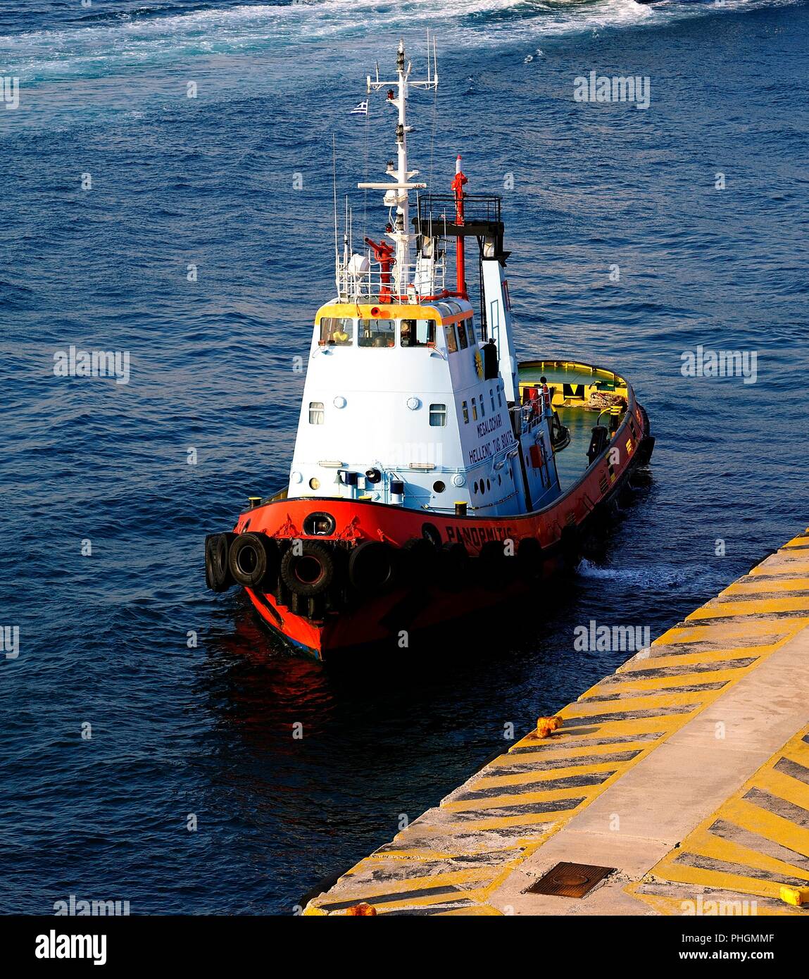 Hellenic tug Boats, Athens, Greece - July 18:Tug Boat Pandrmitis ...