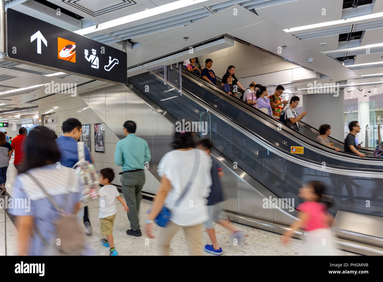 Sep 01, 2018, Hong Kong, China: Inside view of Express Rail Link-Hong ...