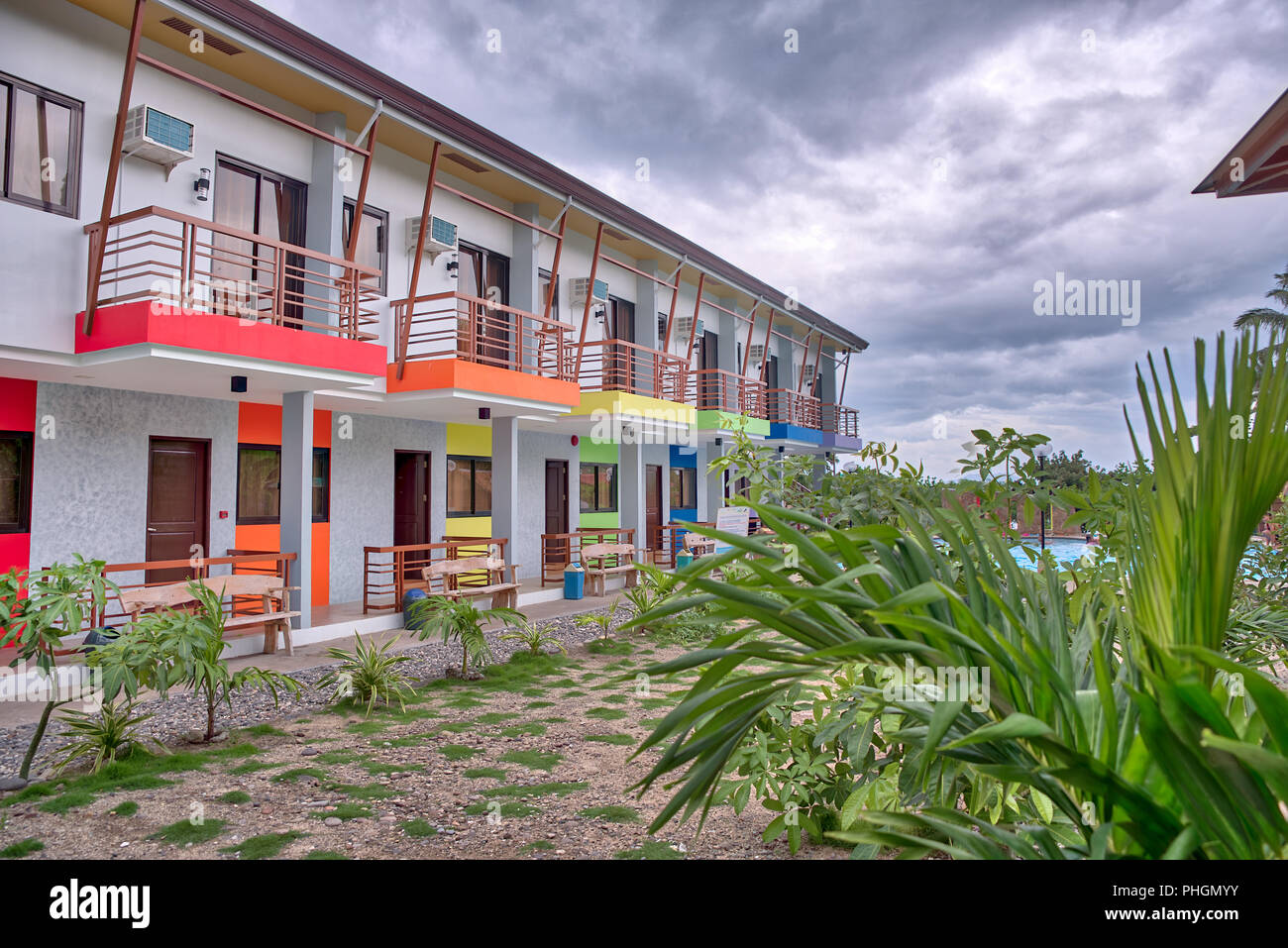 Colorful beach resort accommodation at Lobo, Batangas Stock Photo - Alamy