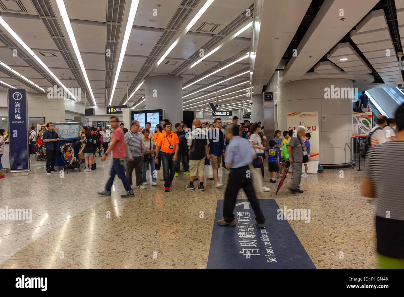 Sep 01, 2018, Hong Kong, China: Inside view of Express Rail Link-Hong ...