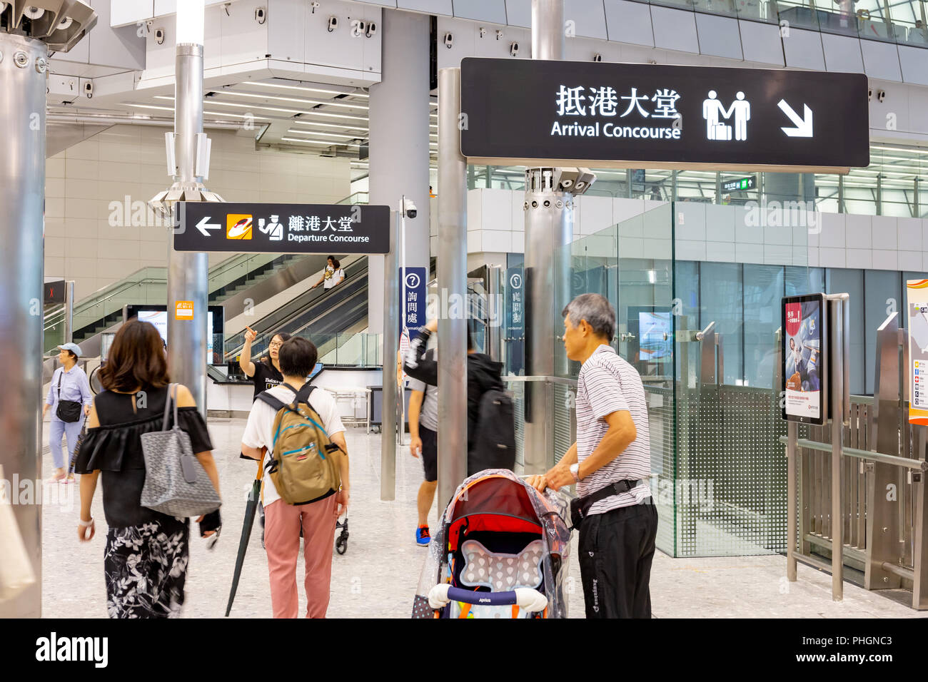 Sep 01, 2018, Hong Kong, China: Inside view of Express Rail Link-Hong ...