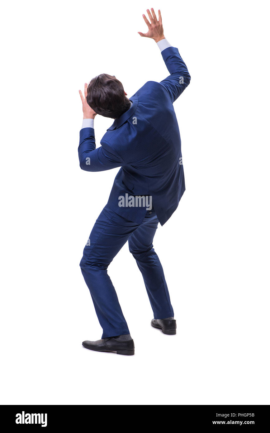 Man, scared, back view hi-res stock photography and images - Alamy