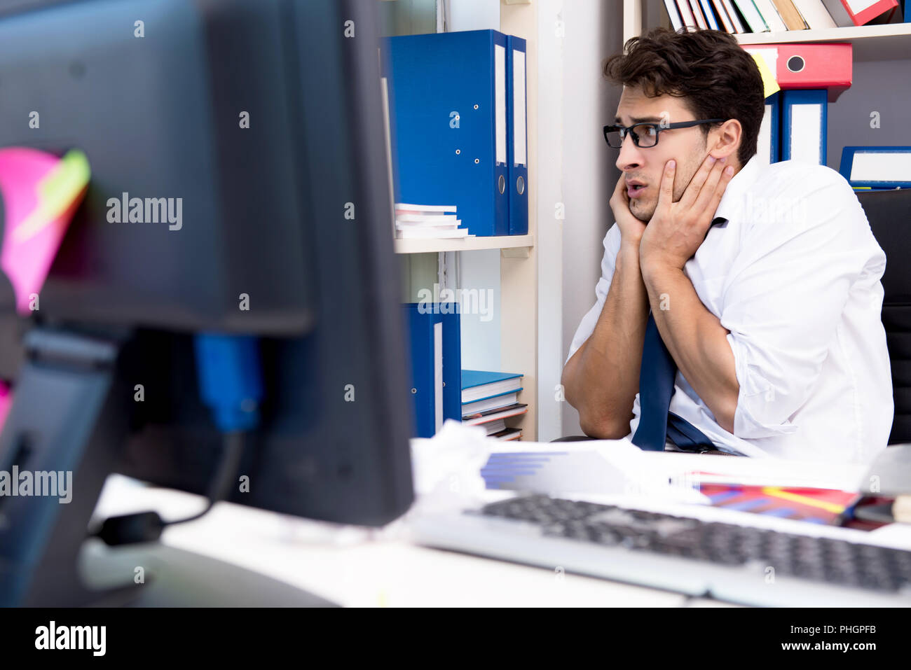Angry and scary businessman in the office Stock Photo - Alamy
