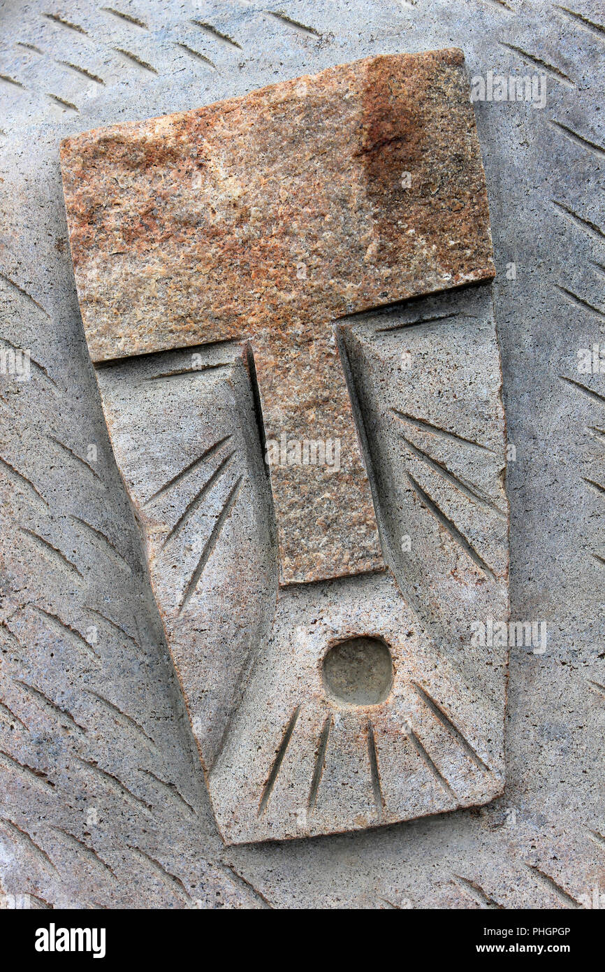 Inuit Mask Sculpture Stock Photo - Alamy