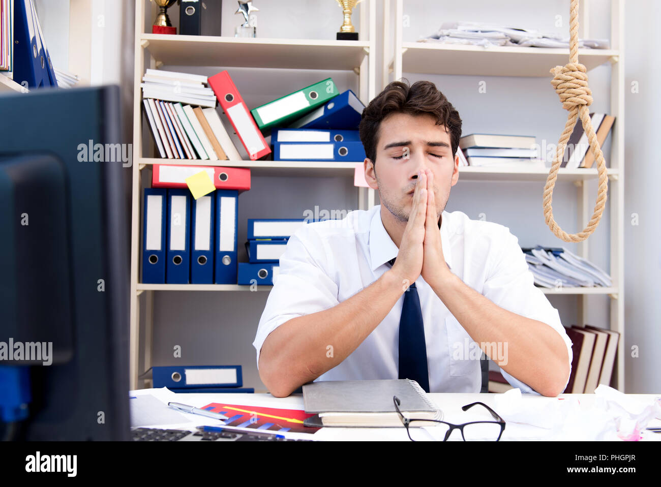 Busy frustrated businessman angry in the office Stock Photo - Alamy