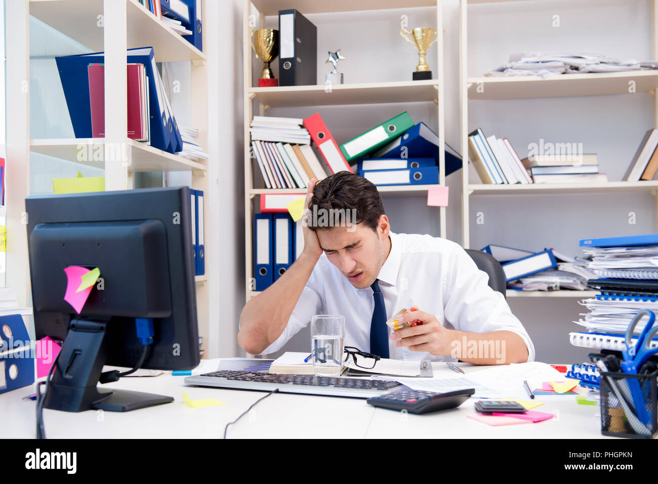 Busy frustrated businessman angry in the office Stock Photo - Alamy