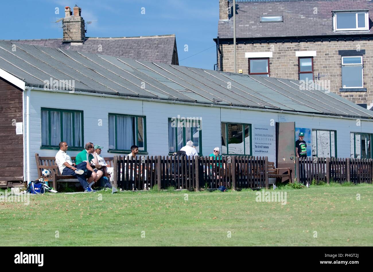 Tintwistle cricket pavilion at a second eleven match between Tintwistle ...