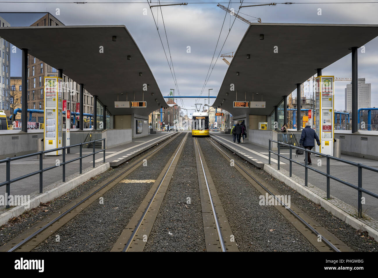 tram station in berlin Stock Photo - Alamy