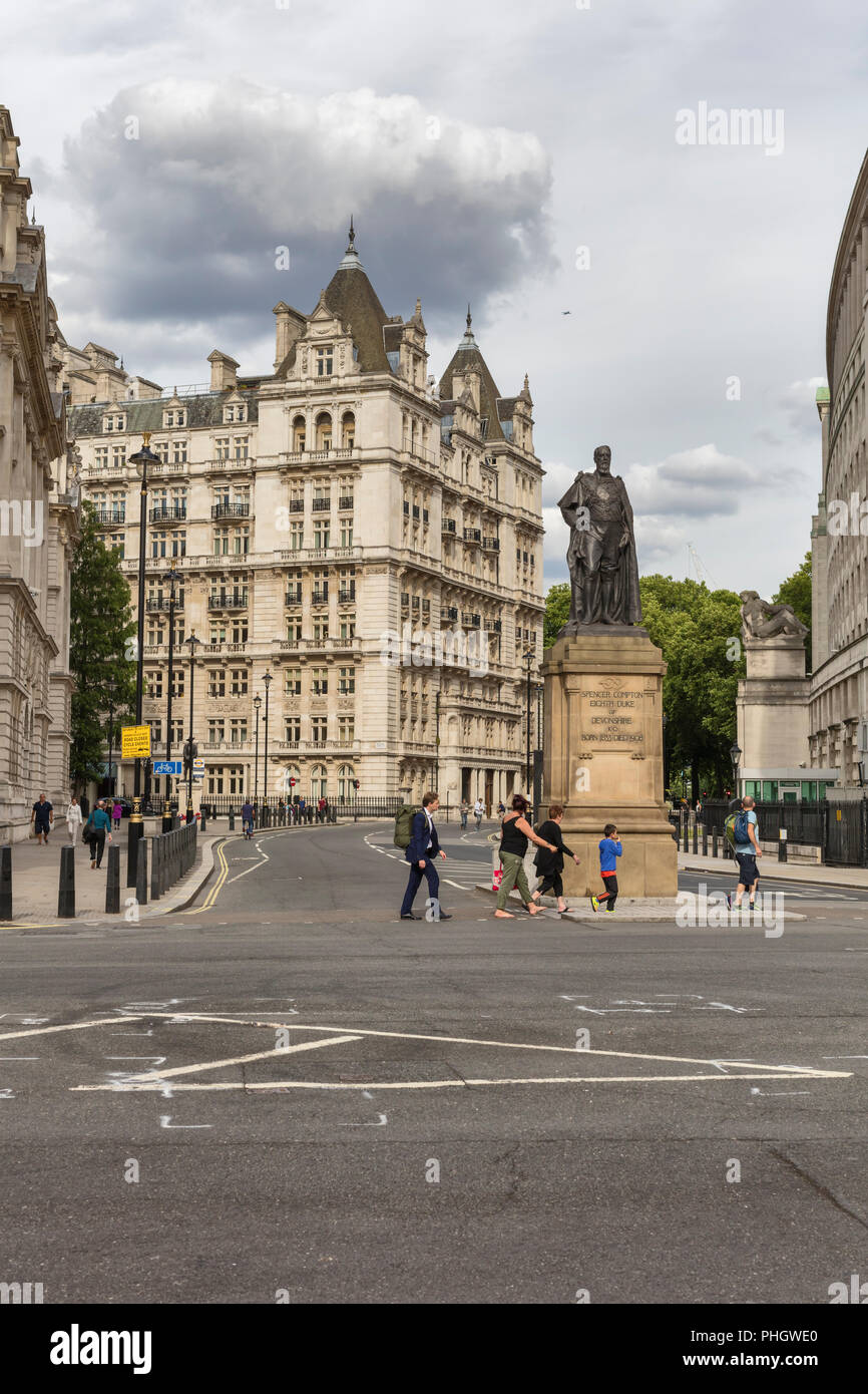 Statue of Spencer Compton (1833-1908), Whitehall, London, England, UK ...
