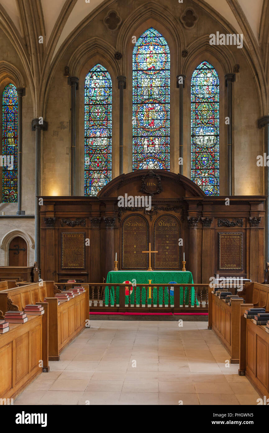 Temple Church interior, London, England, UK Stock Photo - Alamy