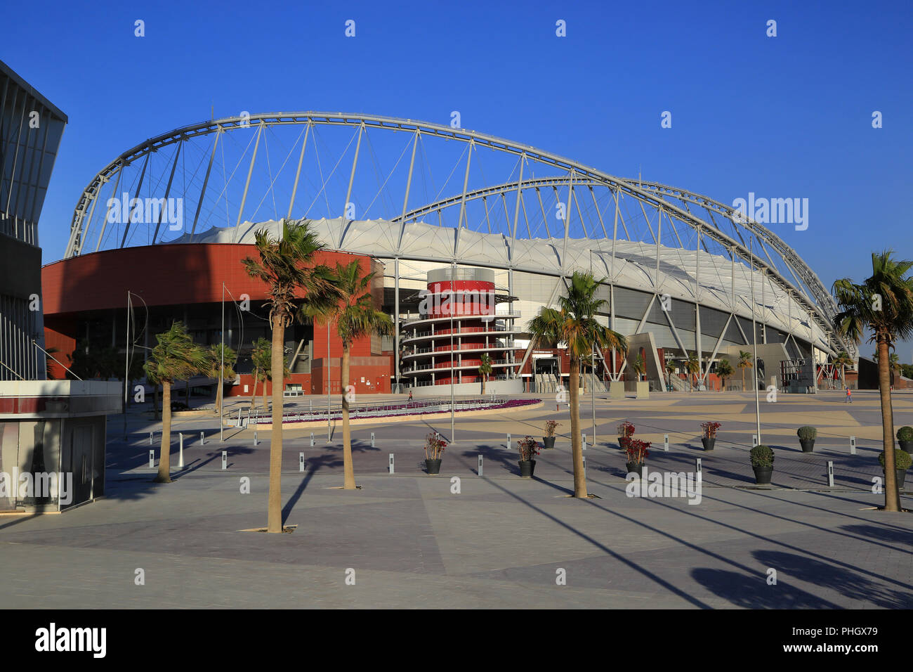 Qatar, Doha, The Kalifa International Stadium Stock Photo - Alamy
