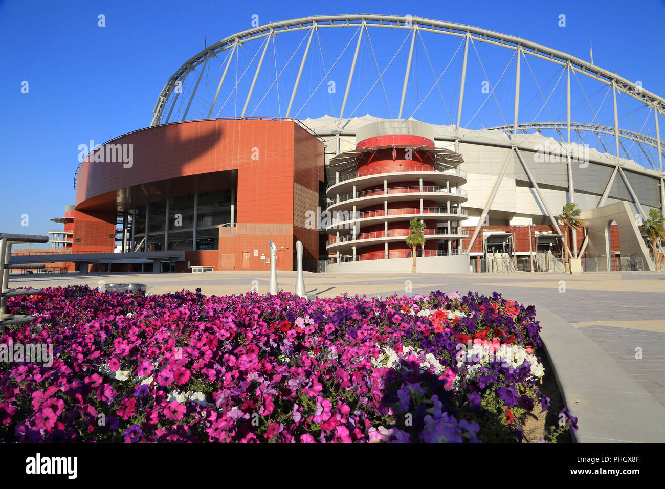 Qatar, Doha, The Kalifa International Stadium Stock Photo - Alamy