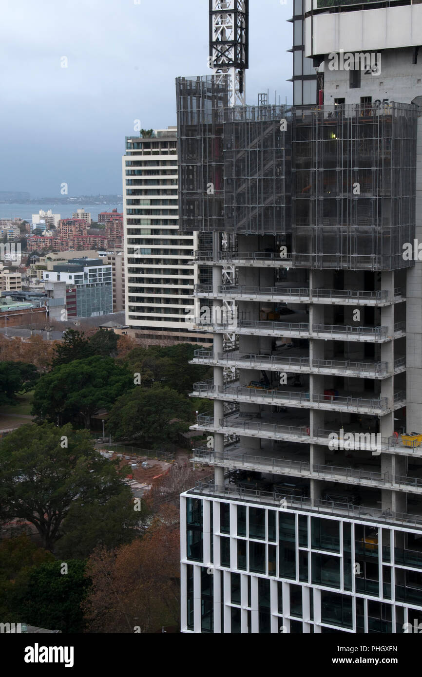 Sydney Australia, building under construction using modular windows and ...