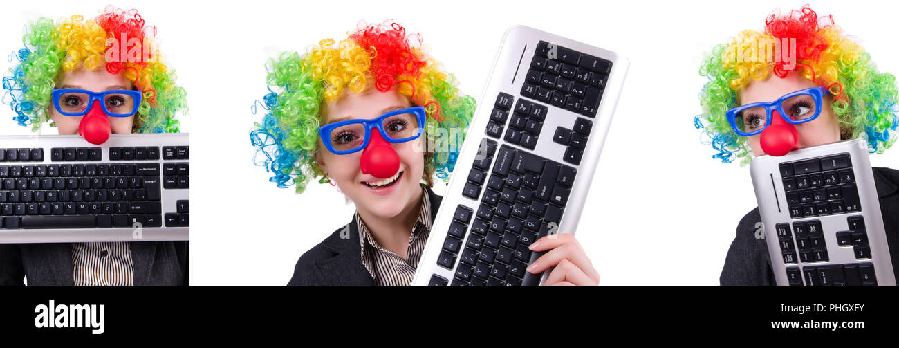Nerd typing on keyboard hi-res stock photography and images - Alamy