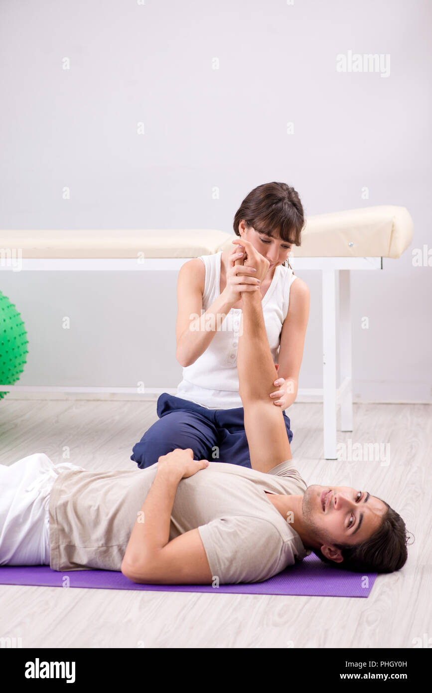 Patient recovering in hospital after injury trauma Stock Photo - Alamy