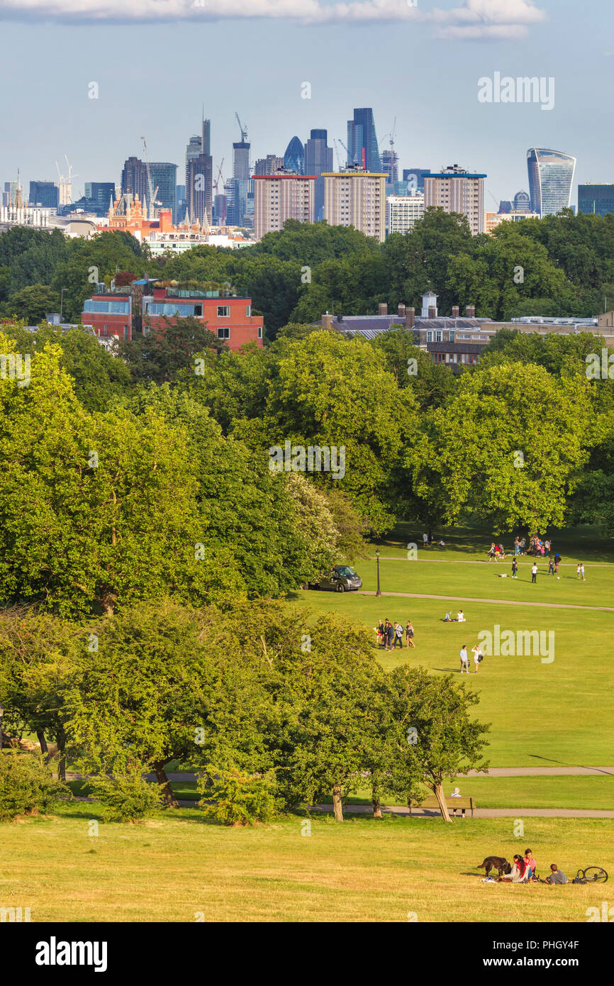 Cityscape from Primrose Hill, London, England, UK Stock Photo - Alamy