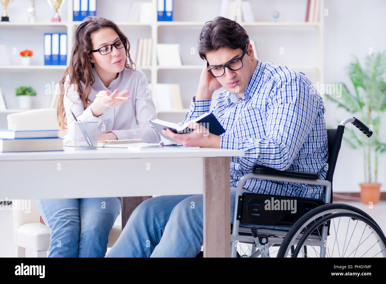 Disabled student teacher read hi-res stock photography and images - Alamy