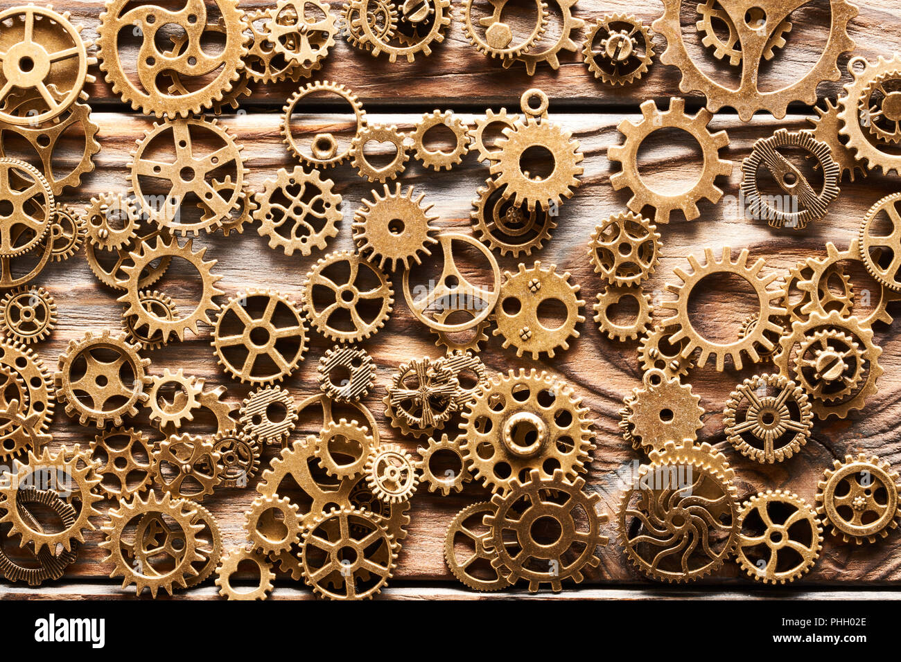Various metal cogwheels and gear wheels Stock Photo - Alamy