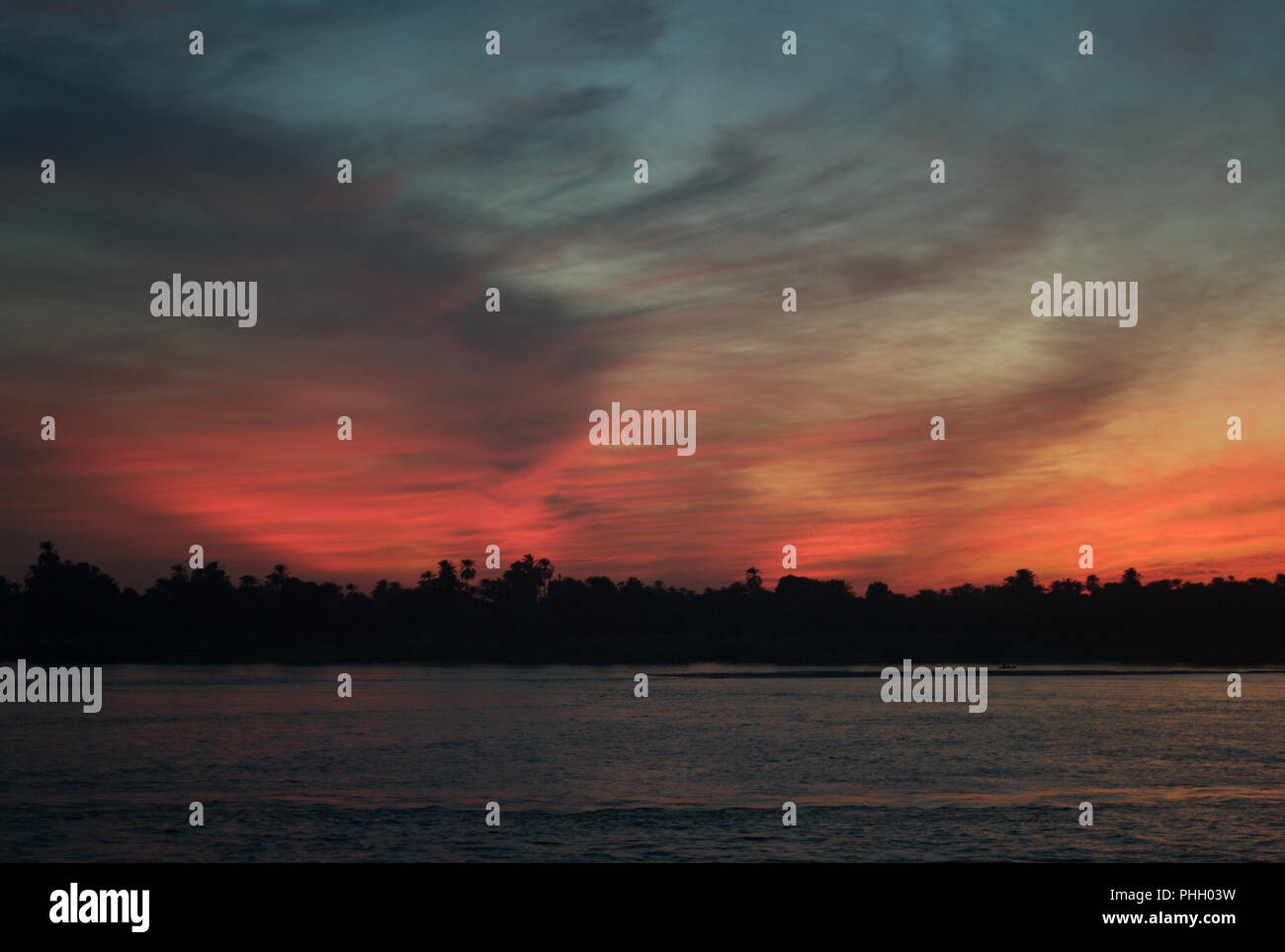 Dramatic Evening Sky on the River Nile in Egypt Stock Photo - Alamy