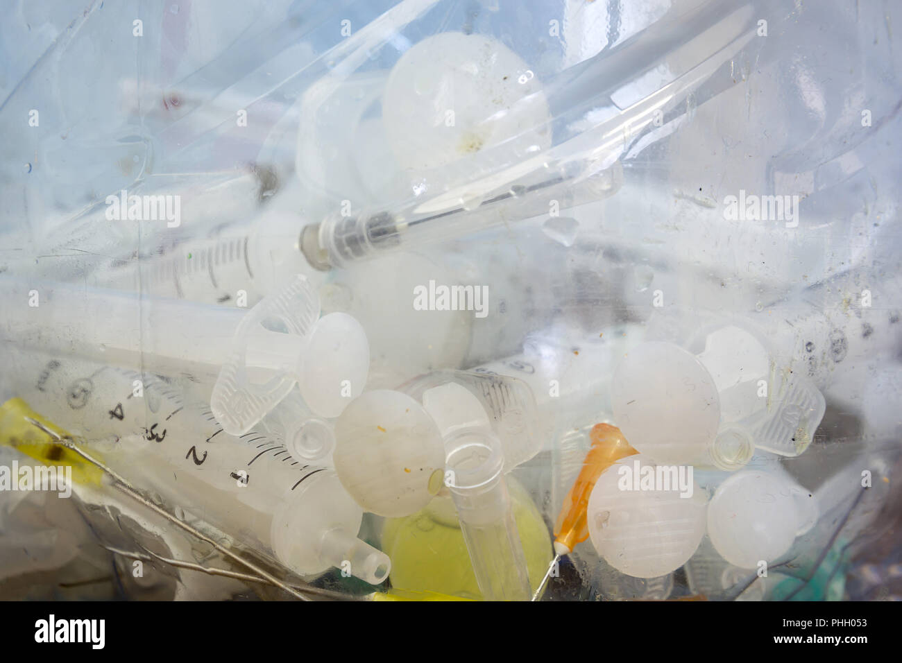 Medical plastic waste Stock Photo - Alamy