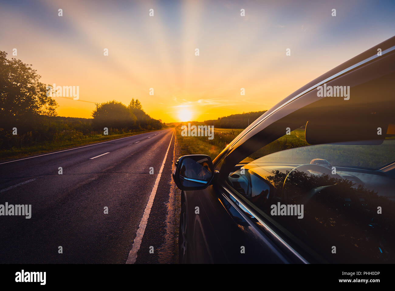 Car Sunset High Resolution Stock Photography and Images - Alamy