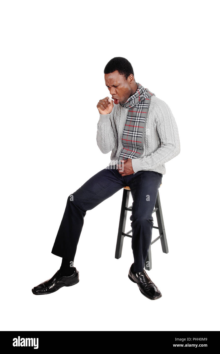 Sick man coughing holding hi-res stock photography and images - Alamy