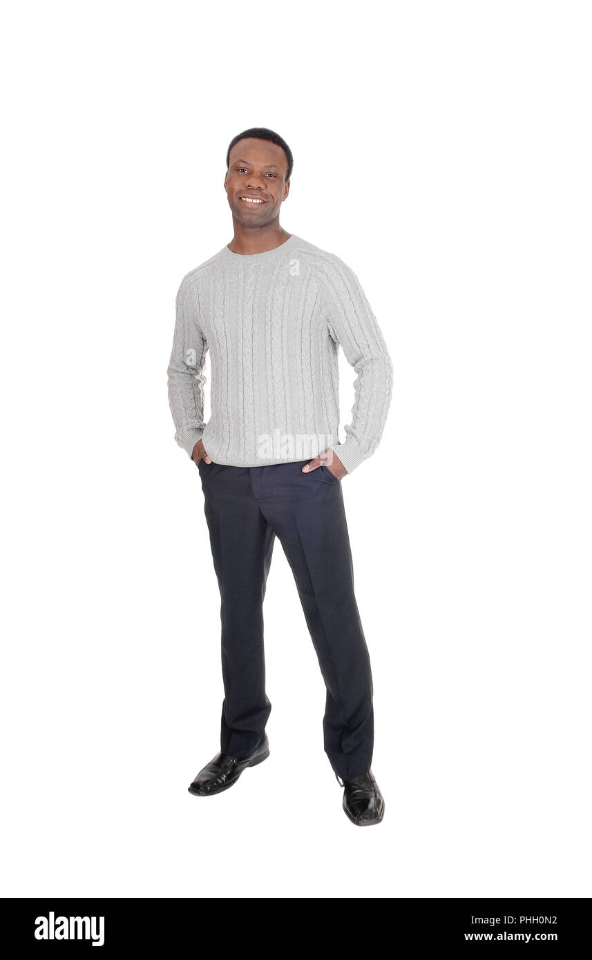 Vertical portrait handsome african Cut Out Stock Images & Pictures - Alamy