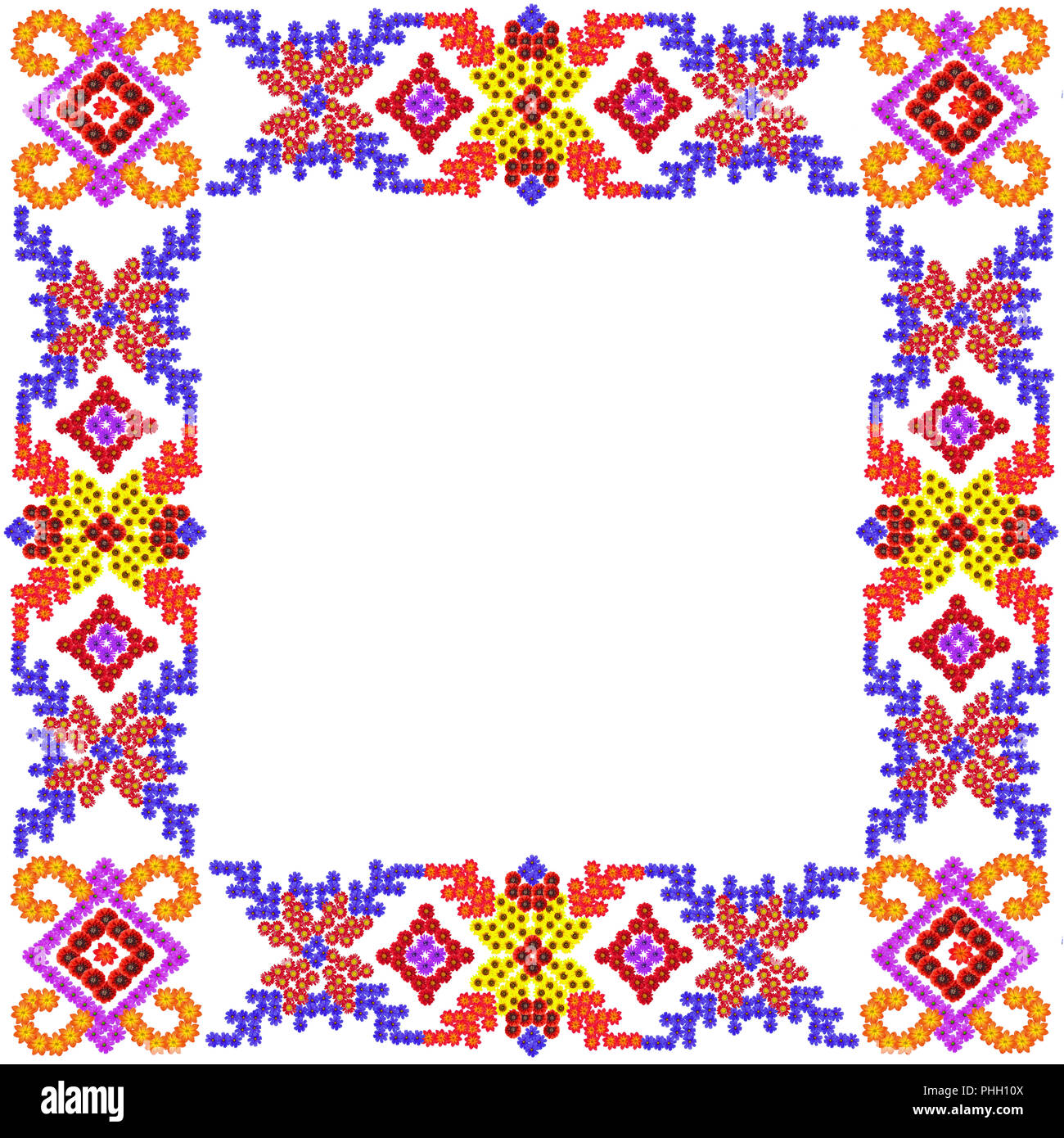 Rural pattern mosaic photo frame Stock Photo - Alamy