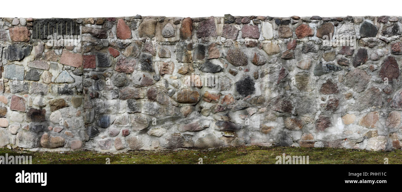 The high granite stones wall Stock Photo - Alamy