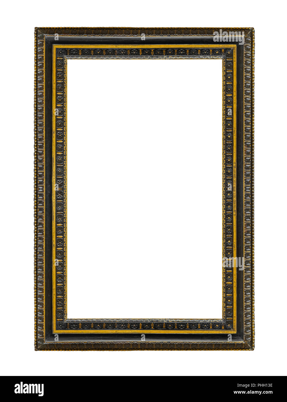 Black painted wooden frame Cut Out Stock Images & Pictures - Alamy