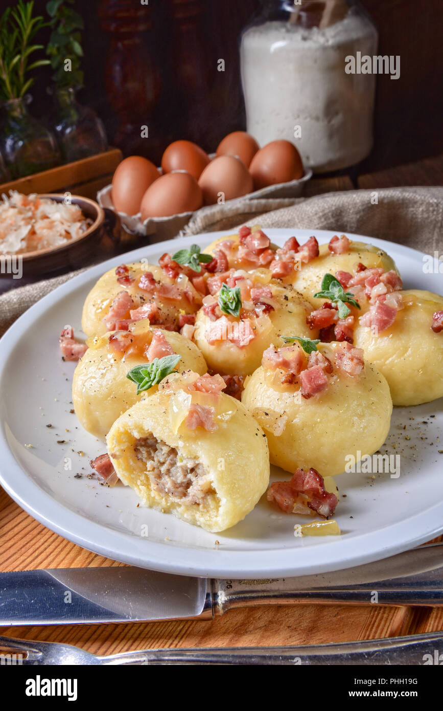 Pyzy are a type of polish dumpling Stock Photo - Alamy