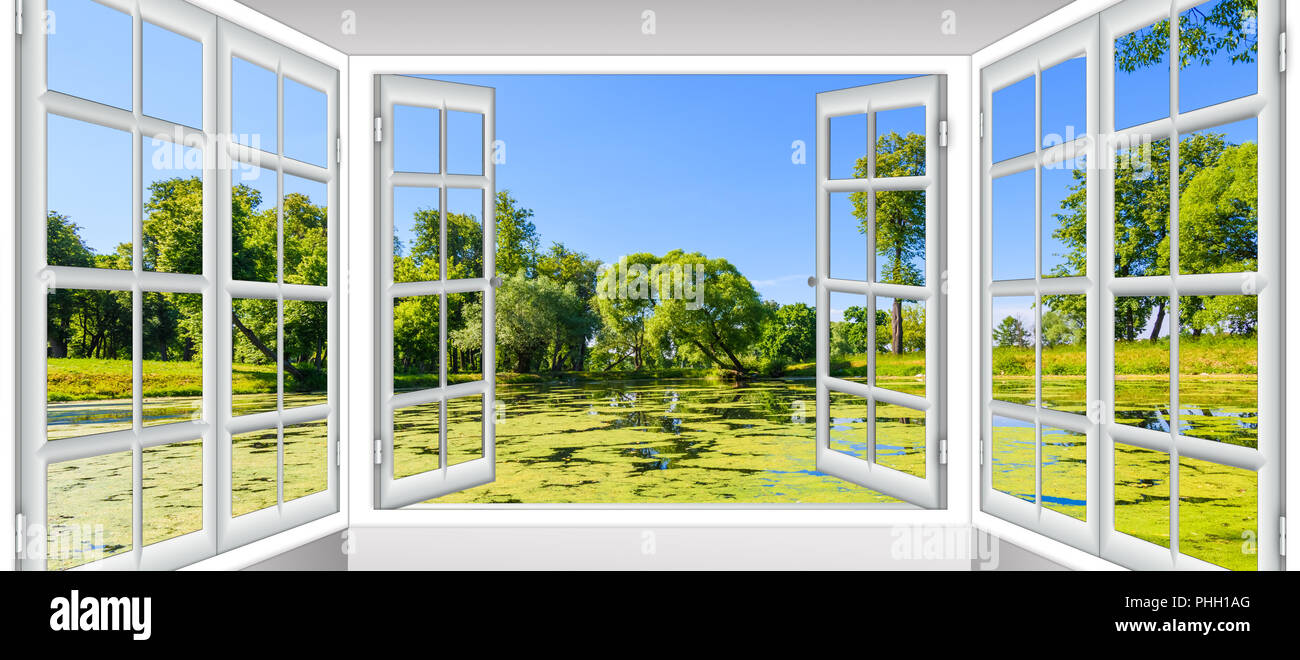 views of the pond Stock Photo - Alamy