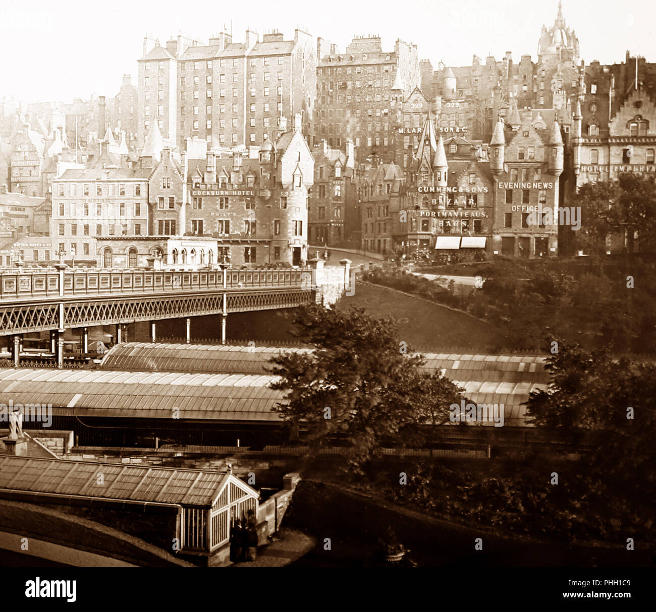 Edinburgh Old Town, Victorian period Stock Photo - Alamy