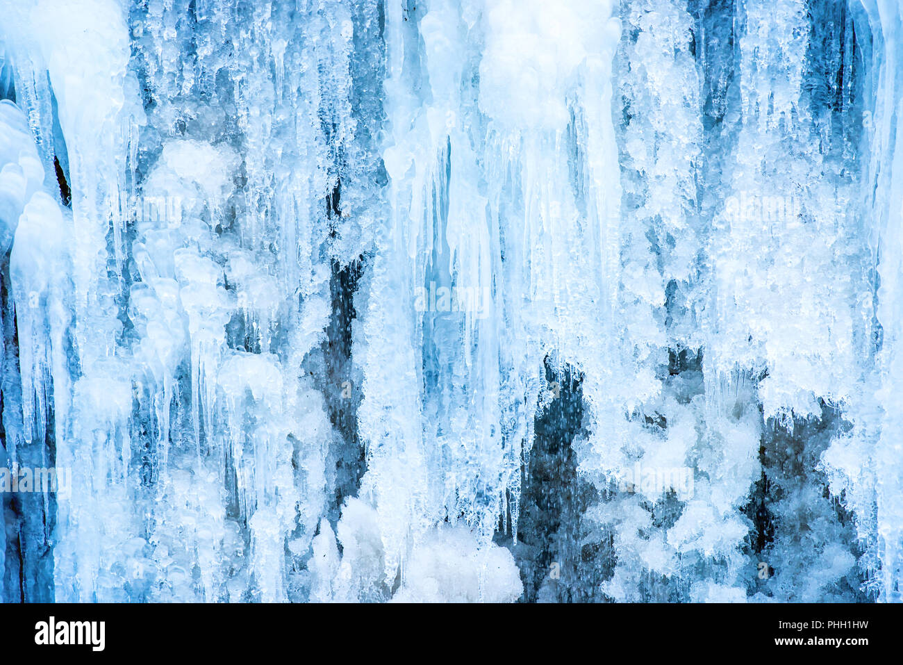 Frozen ice waterfall Stock Photo - Alamy