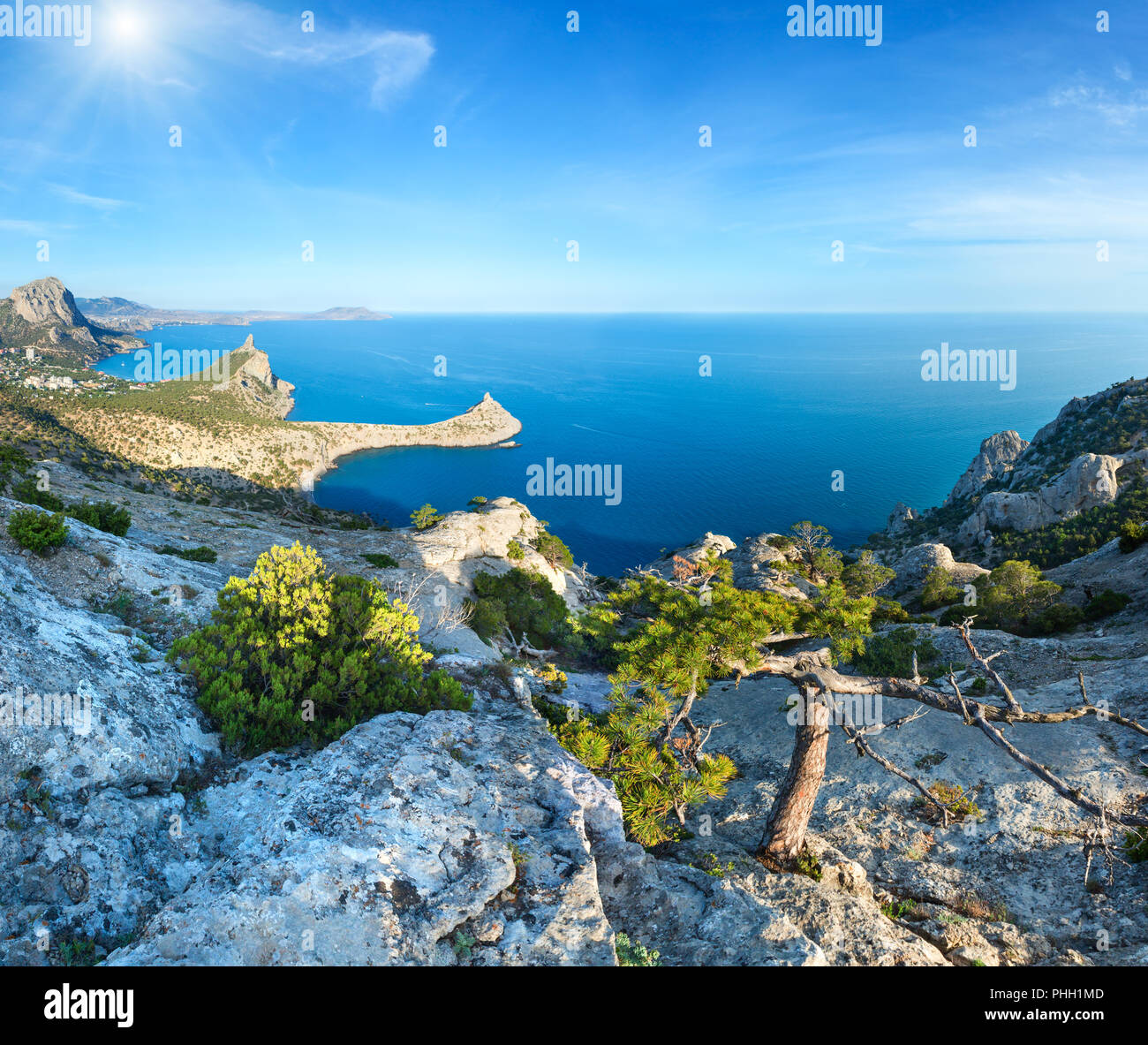 Coastline of Novyj Svit summer view (Crimea, Ukraine Stock Photo - Alamy
