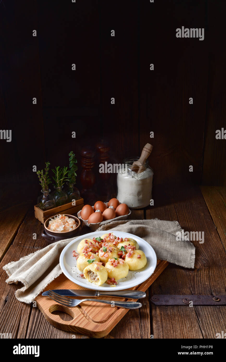 Pyzy are a type of polish dumpling Stock Photo - Alamy