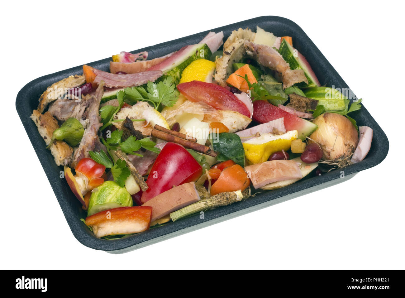 Kitchen food wastes in box Stock Photo - Alamy