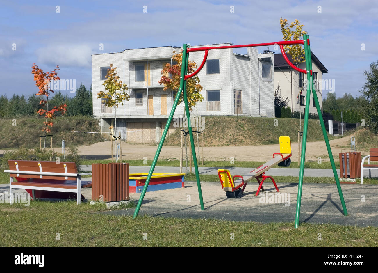 New empty game playground Stock Photo - Alamy